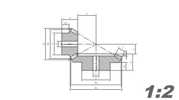 Engranaje cónico espiral hipoide