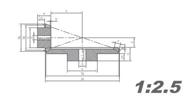 Engranaje cónico espiral hipoide